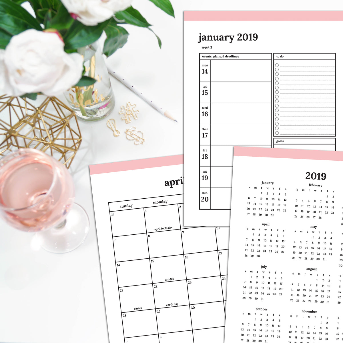 2018 Weekly Planner Printable