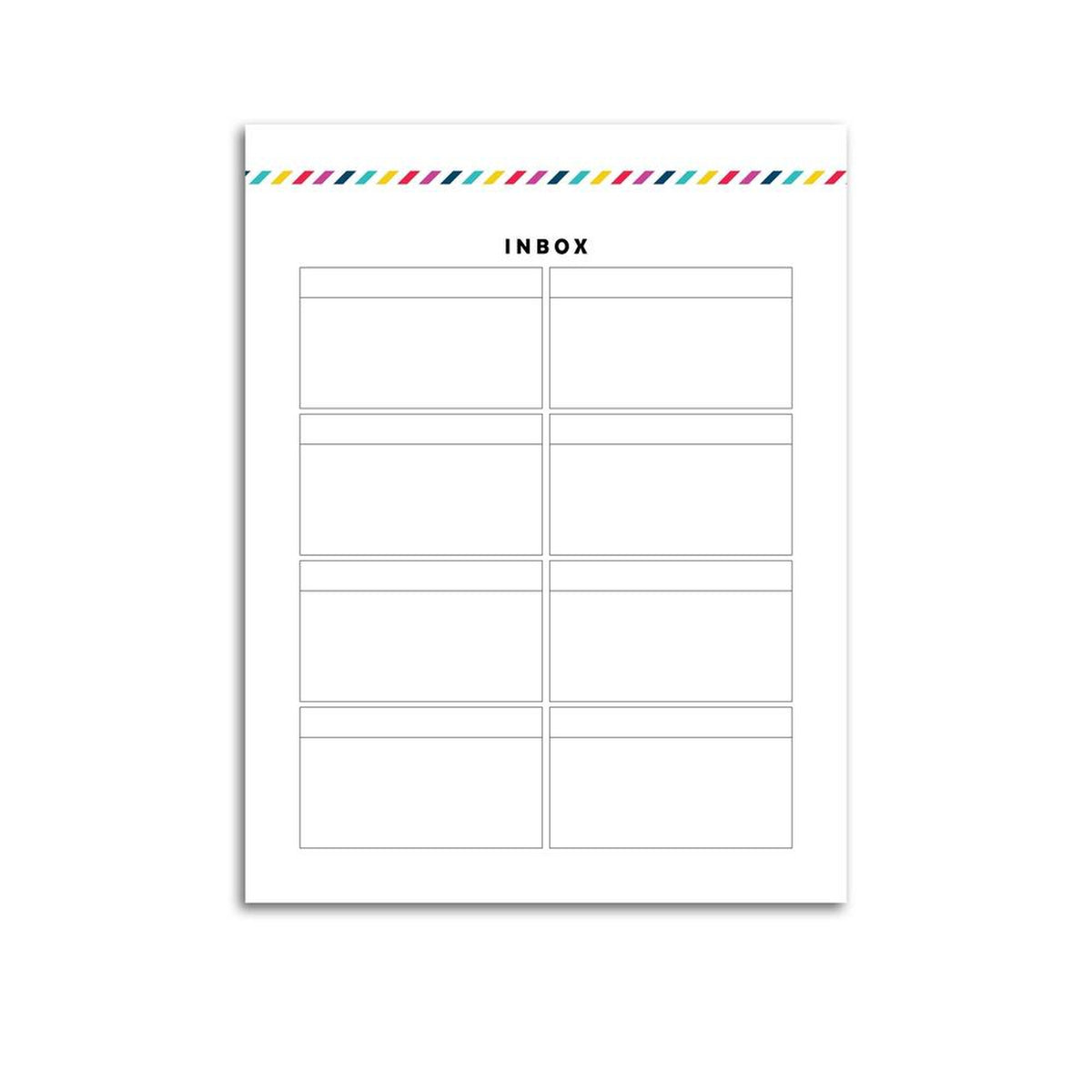 Inbox List Agenda Refill Printable