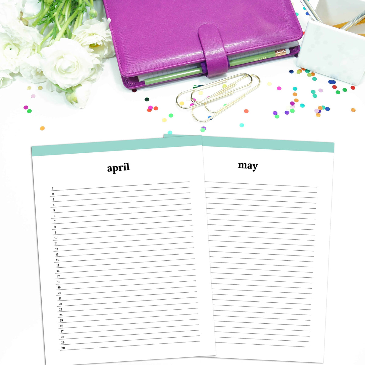 Monthly List Planner
