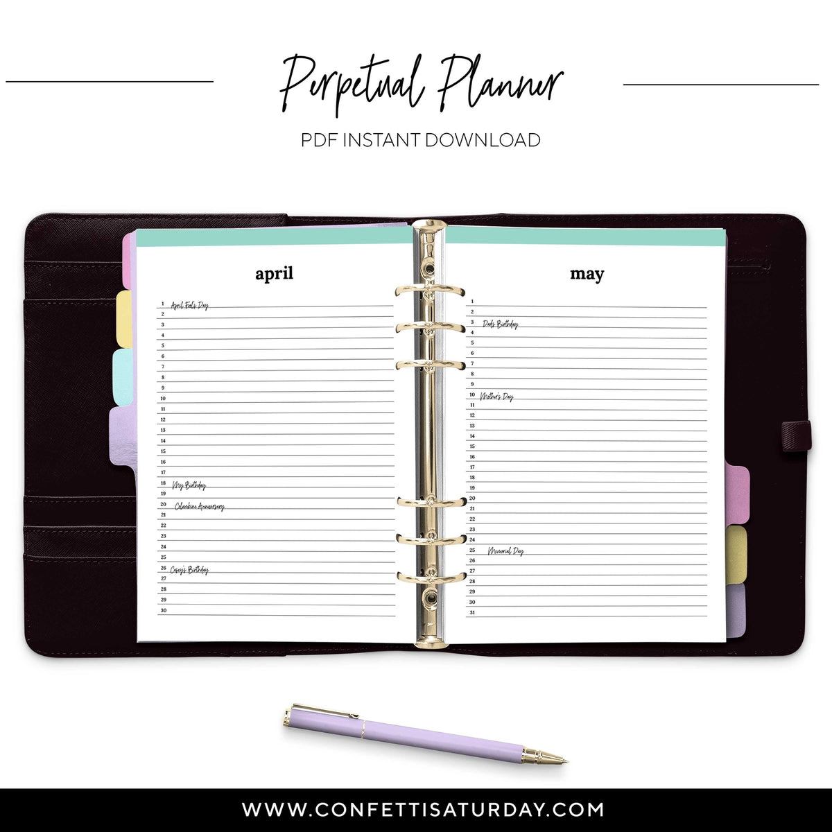 Monthly List Planner