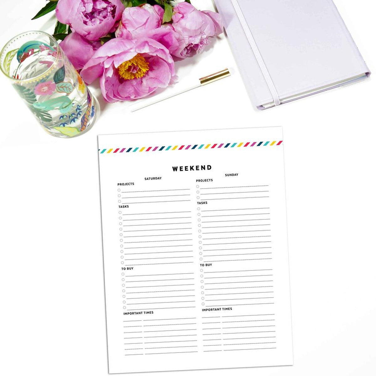 Weekend Planner Pages - Printed and Printable