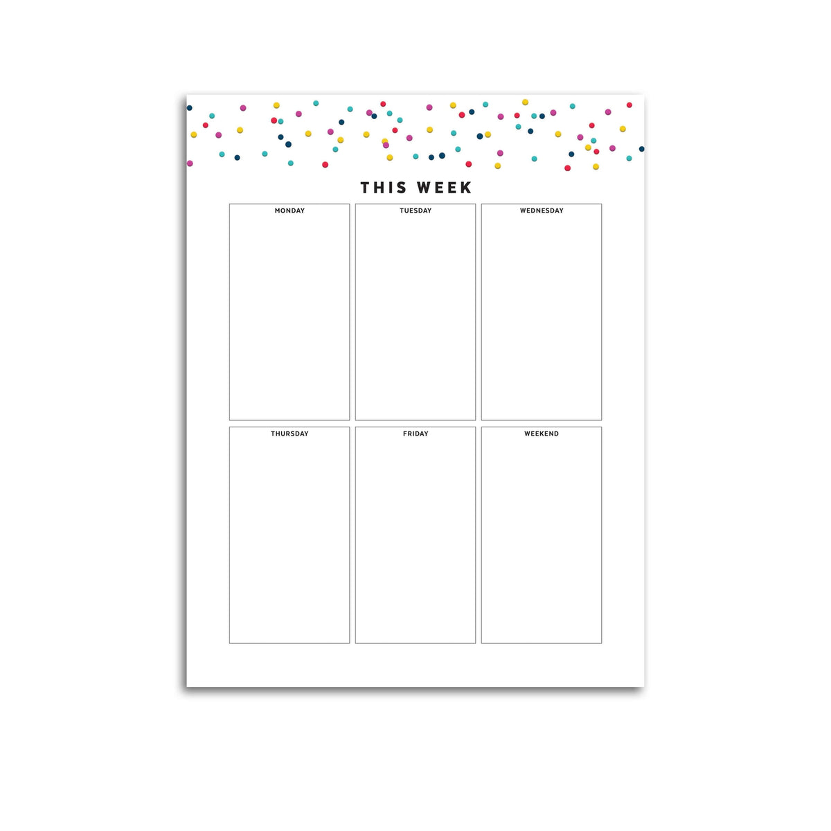 Weekly Boxes Planner Pages